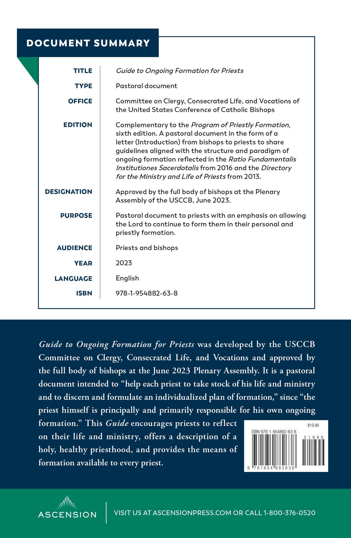 Guide to Ongoing Formation for Priests – Ascension