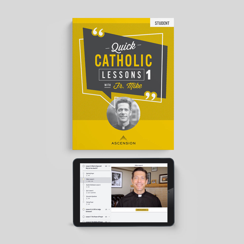Quick Catholic Lessons with Fr. Mike: Vol. 1, Workbook Set with Digita ...