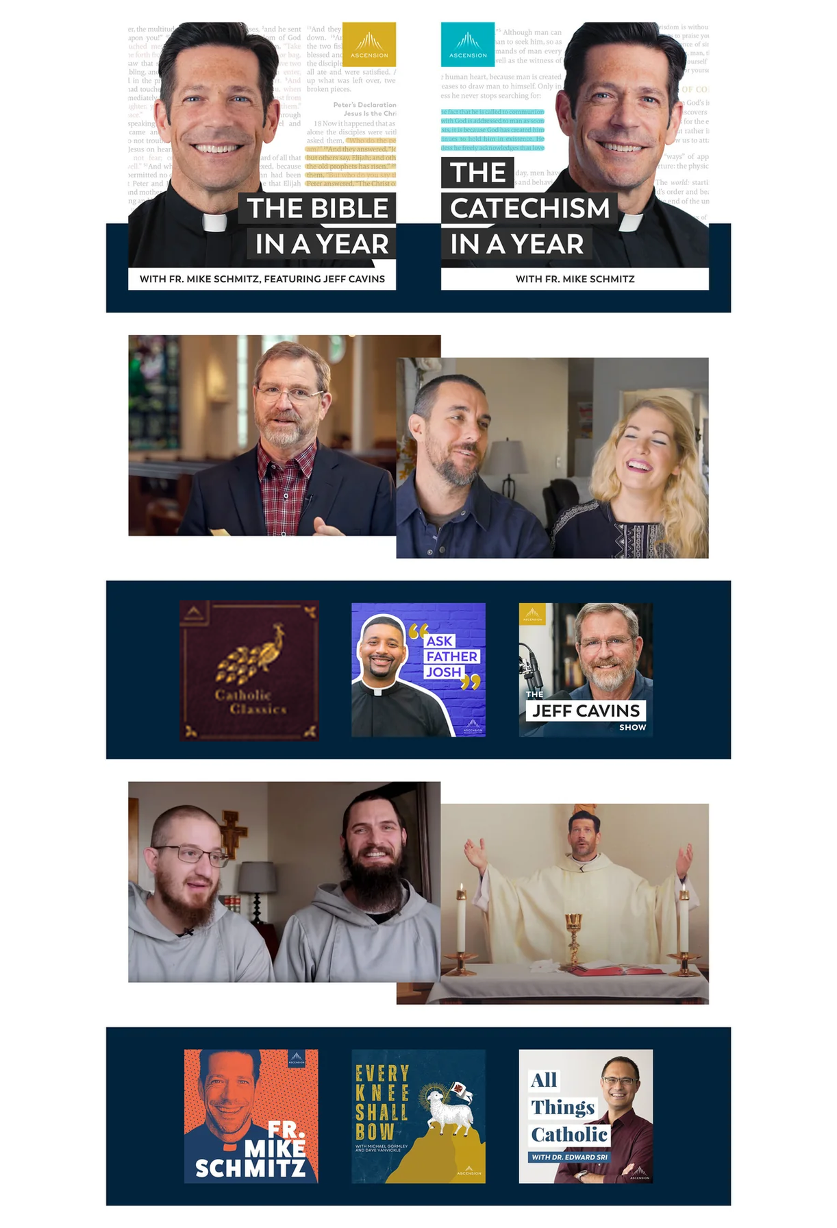 Support Ascension Free Media including The Bible in a Year and Catechi